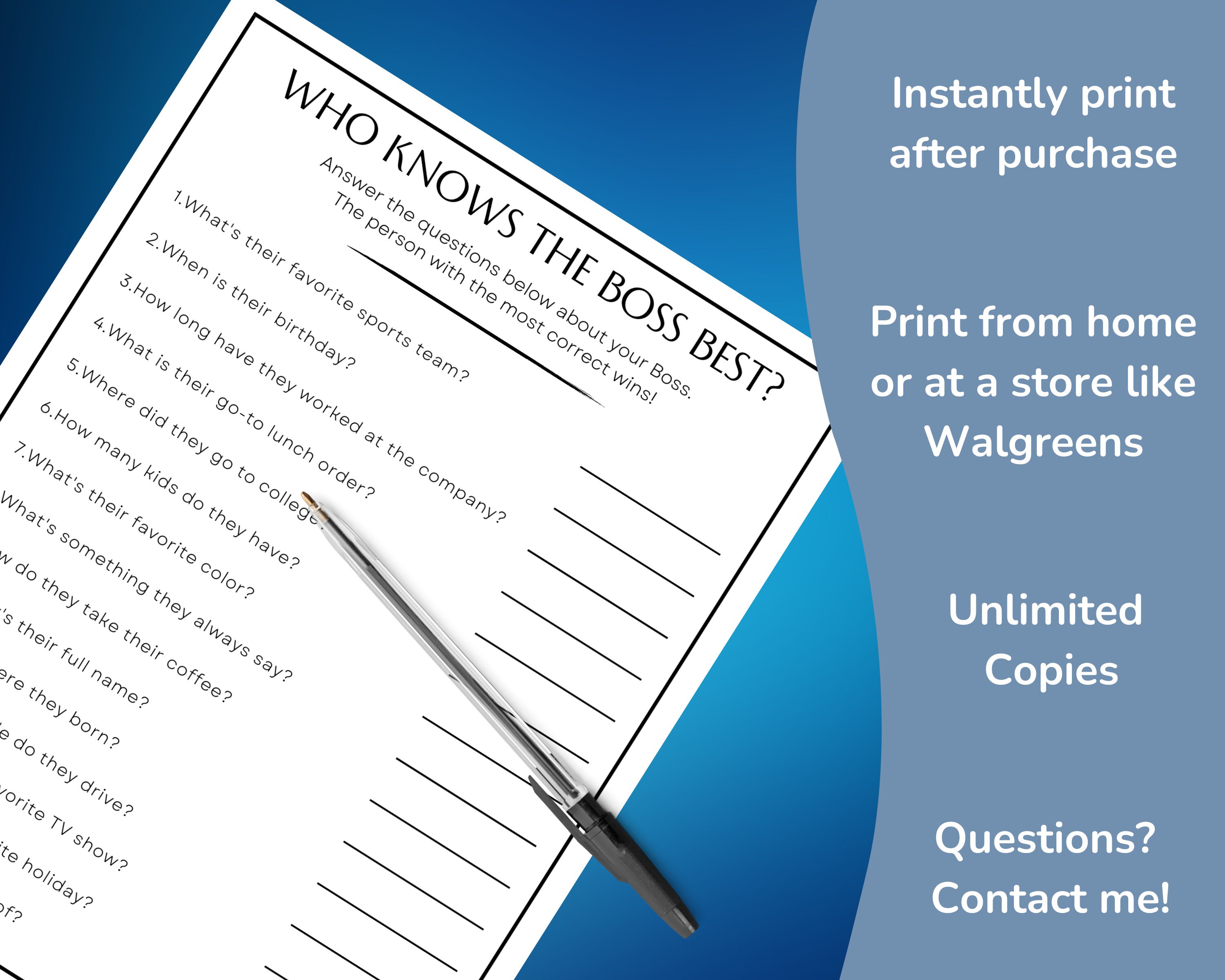 Who Knows the Boss Best, Office Party, Get to Know Your Boss, Boss ...