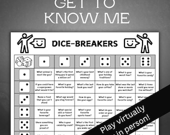 Ice Breaker Group Game Printable | Youth Group or Classroom Mixer or ...