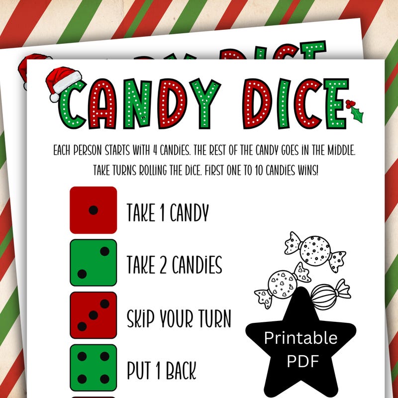 Grinch Dice Candy Game - Etsy