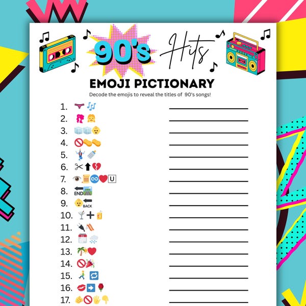 90s Music Party Idea - Etsy