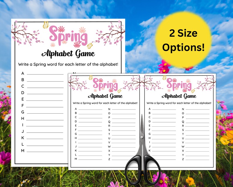Printable Spring Game Bundle for Kids & Adults, Classroom Spring ...