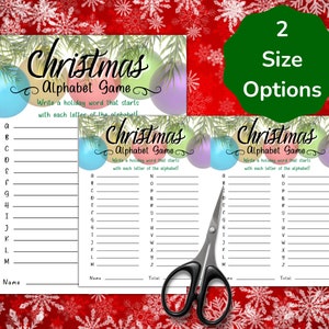 Christmas Alphabet Game, Christmas Games for Kids & Adults, Holiday ...