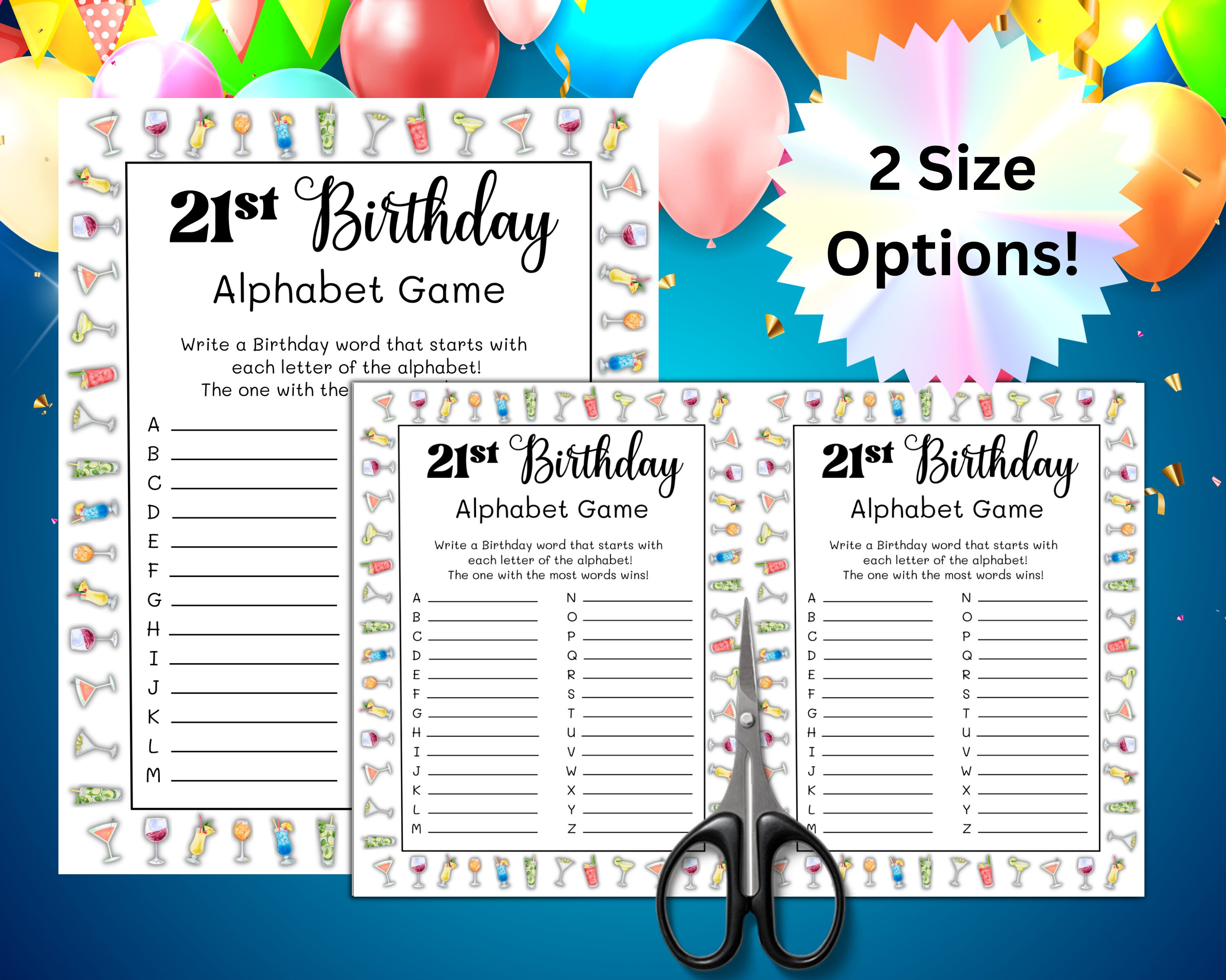Printable 21st Birthday Game Bundle, Drunk Dice Birthday Game, 21st ...