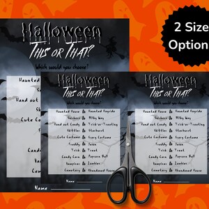 Halloween This or That Game, Printable Halloween Game, Would You Rather ...