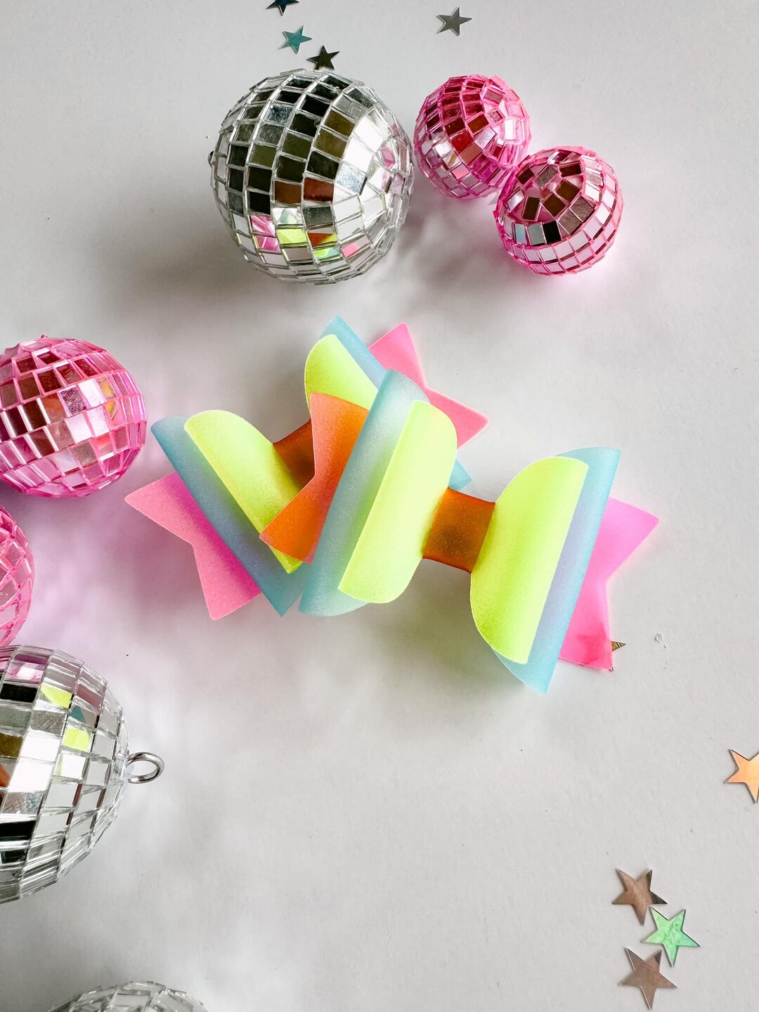 Neon Silicone Swim Bows- Summer- Pool- Custom- Toddler- Girl- Retro ...