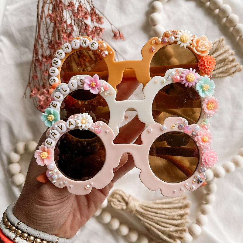Flower Sunglasses - Etsy