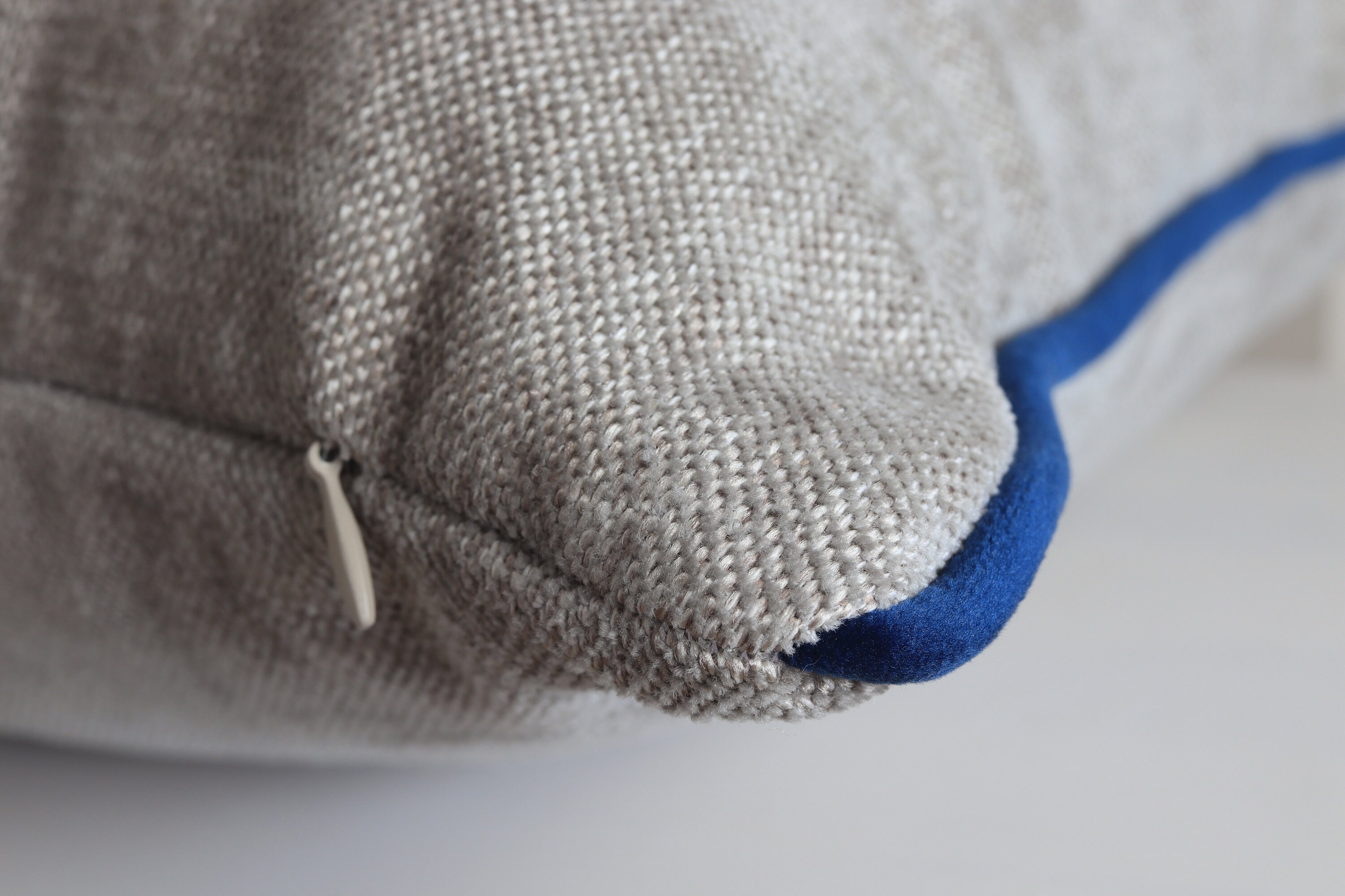 Gray Linen Pillow Cover With Piping Decorative Throw Pillow - Etsy