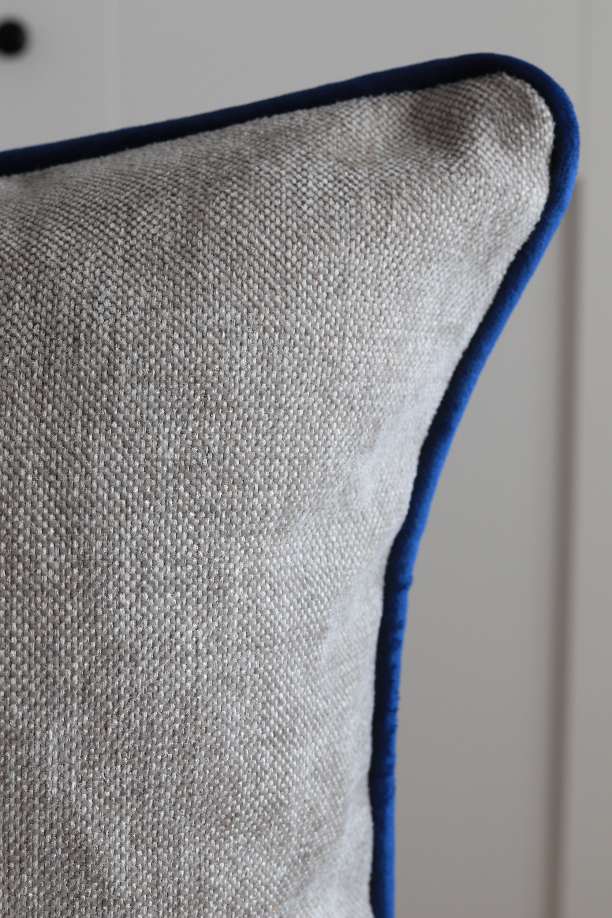Gray Linen Pillow Cover With Piping Decorative Throw Pillow - Etsy