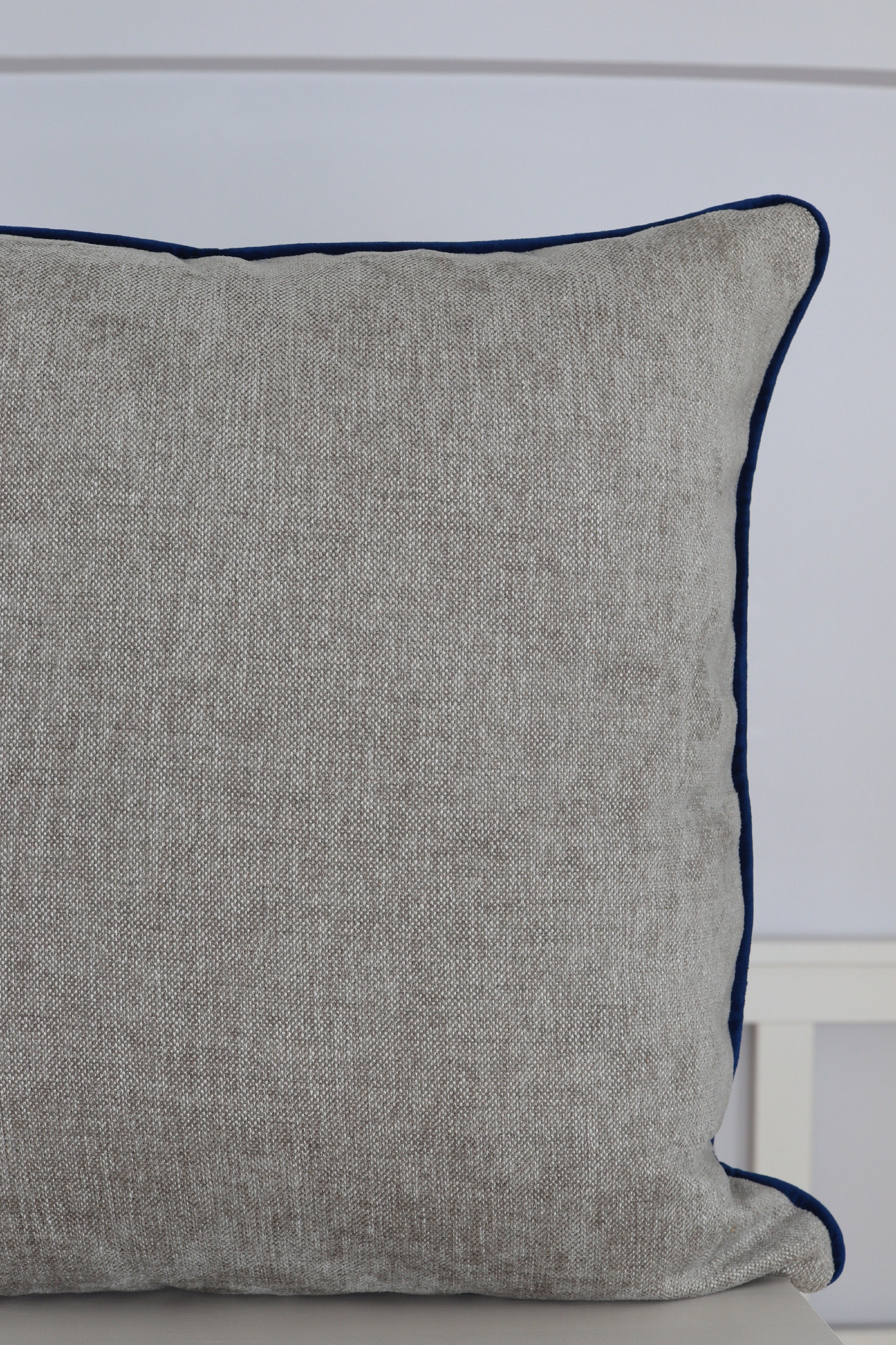 Gray Linen Pillow Cover With Piping Decorative Throw Pillow - Etsy