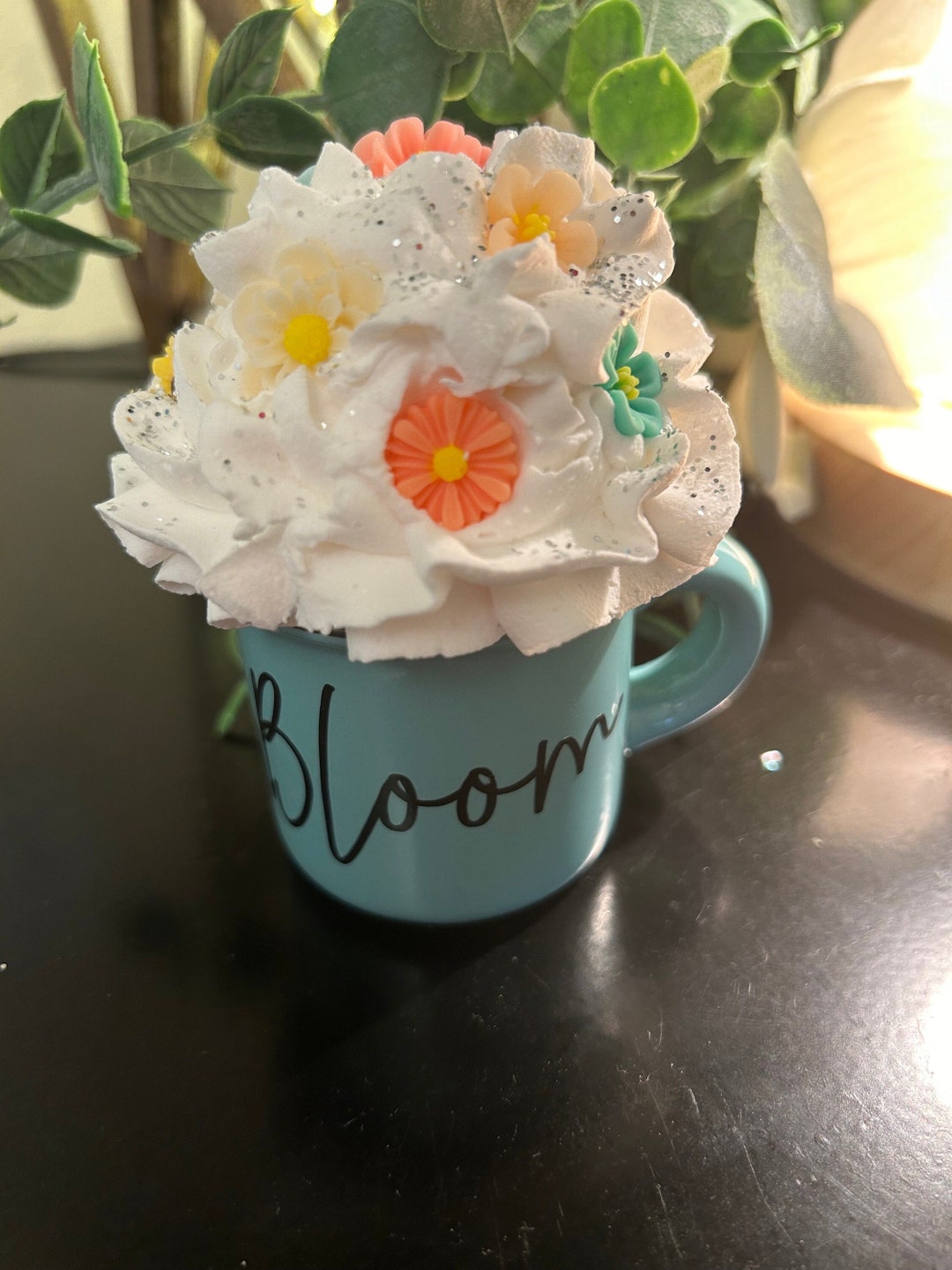 Fake Cupcake Fake Mug Cake Flowers Mini Mug Fake Bake Decor - Etsy