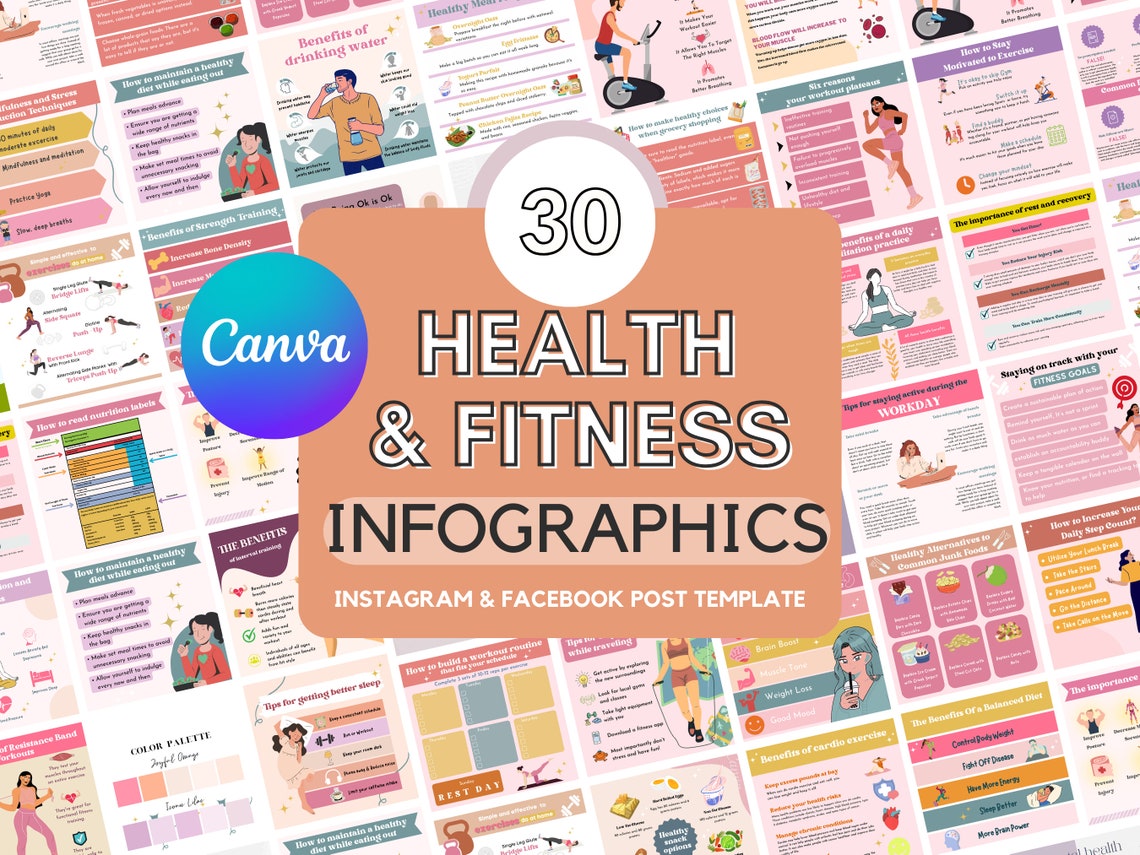 30 Infographic Template Health & Fitness, Mental Health Coaching ...