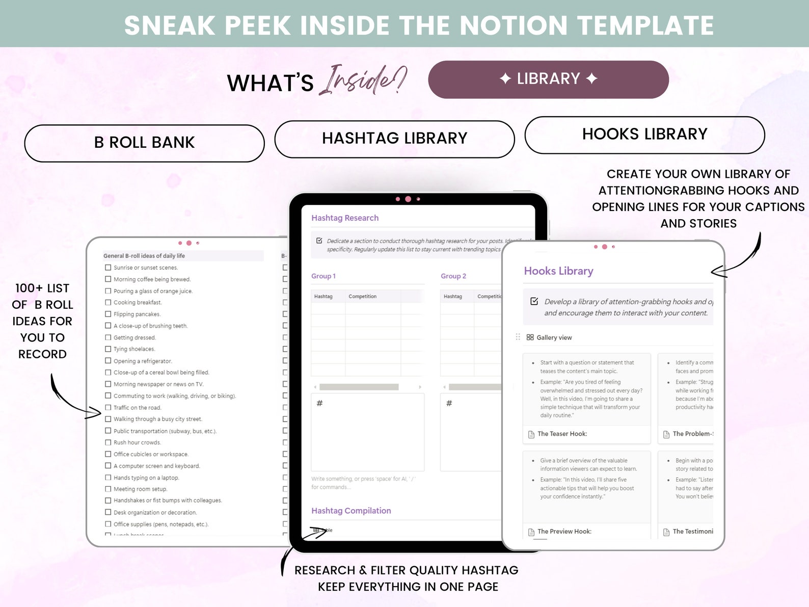 Notion Template Instagram Planner, Social Media Content Planner ...