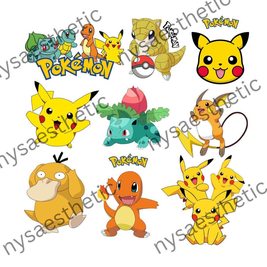 Pokemon SVG Bundle, Pokemon Clipart, Cartoon Clip Art,pokemon Png ...