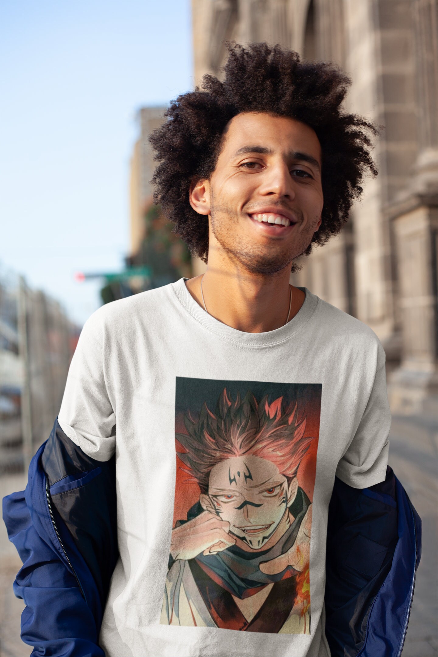 Itadori Yuji Smiling at Camera Jujutsu Kaisen Unisex - Etsy