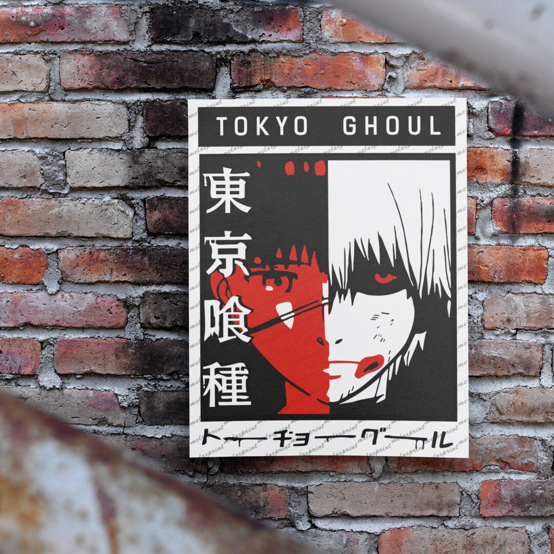Anime Tokyo Ghoul Face Poster Print Style Poster Wall Art Print Anime ...