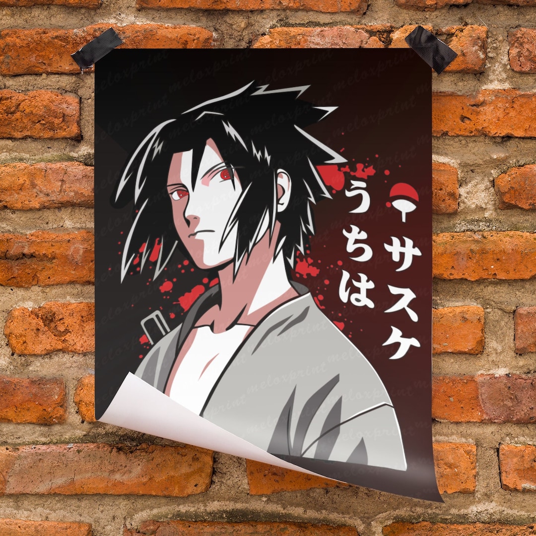 Anime - Naruto Sasuke Uchiha - Poster Print - Style Poster Wall Art ...