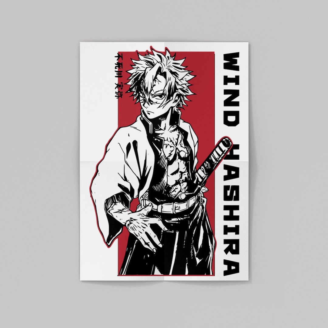 Anime Demon Slayer Wind Hashira Poster Druck Style Poster Wand Kunst ...