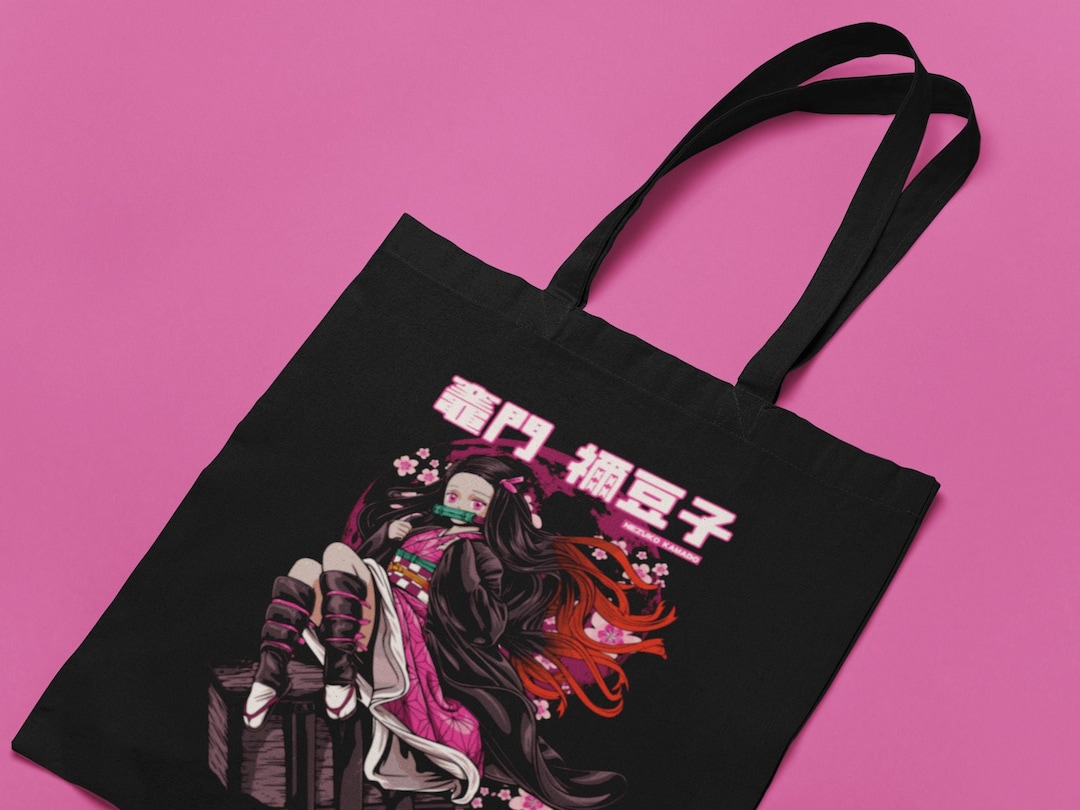 Tote Bag Demon Slayer Nezuko Kamado Anime Canvas Bag Mock Tote ...