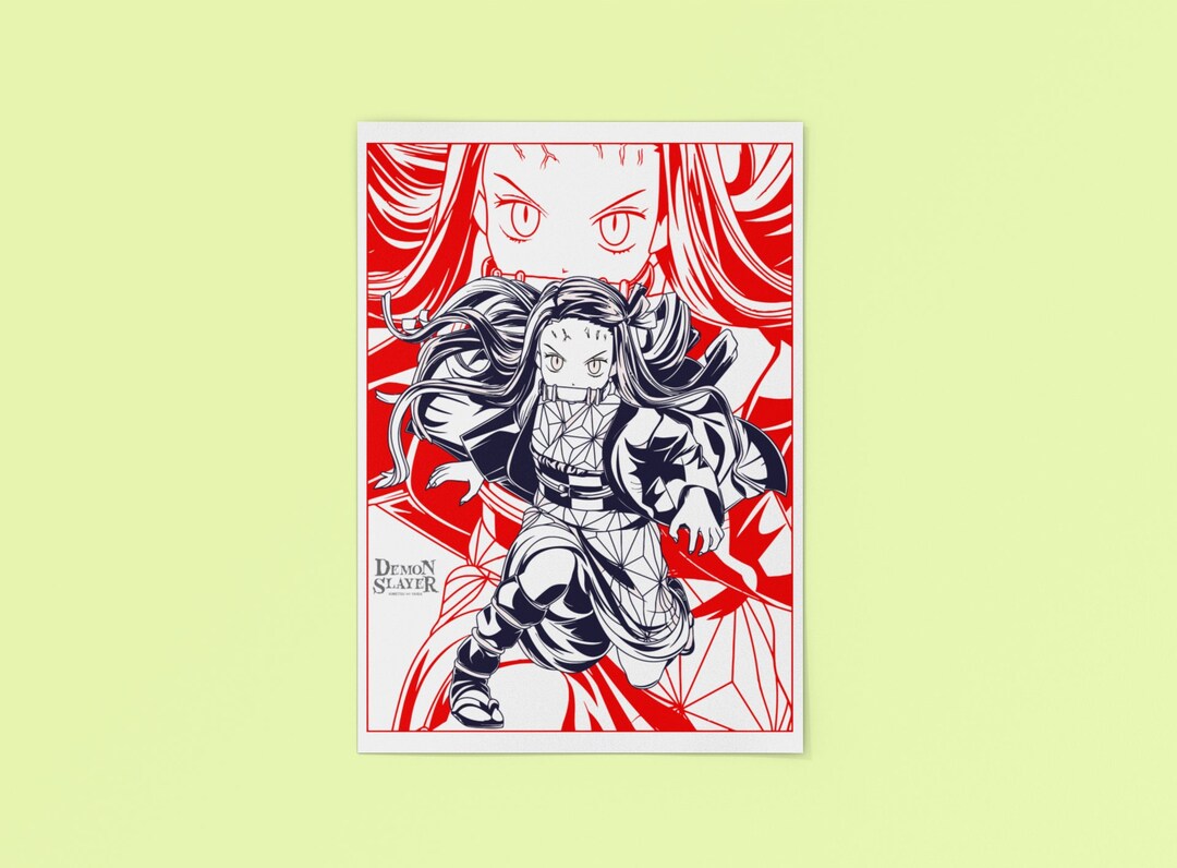 Anime Demon Slayer Nezuko Poster Print Style Poster Wall Art Print - Etsy