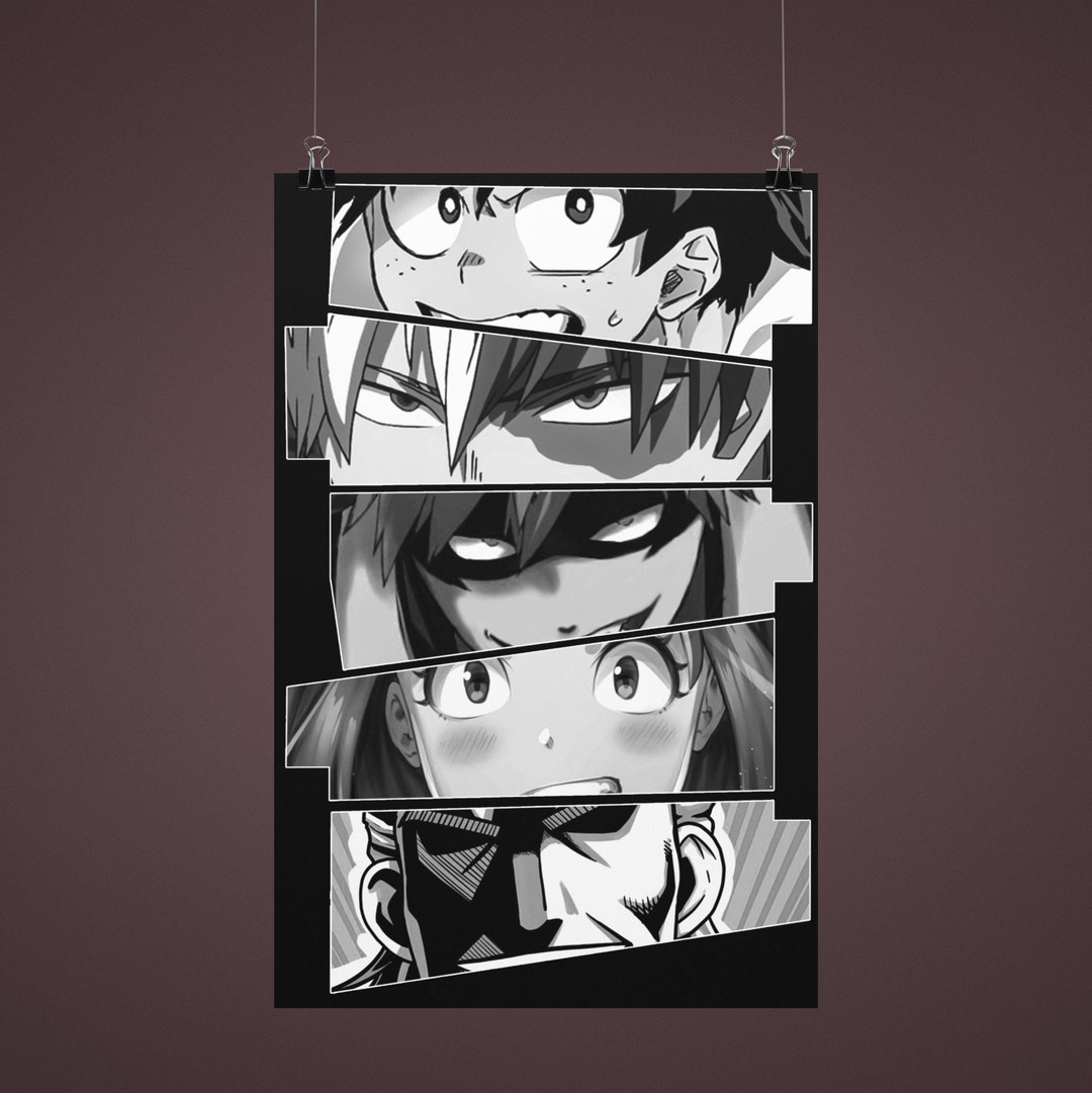 Anime MHA Heroes My Hero Academia Poster Print Style Poster Wall Art ...
