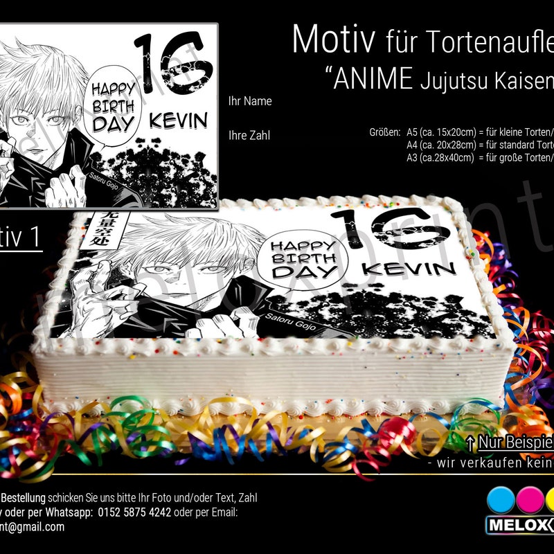 Gojo satoru cake decorations - Etsy.de