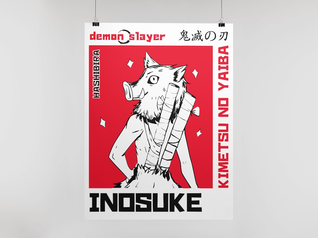 Anime - Demon Slayer - Inosuke - Poster Print - Style Poster Wall Art ...