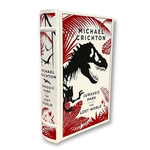 JURASSIC PARK / the Lost World by Michael Crichton - Collectible Deluxe Gift Edition - Leather ...