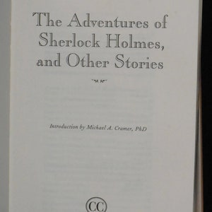 The Adventures of Sherlock Holmes Stories by Conan Doyle - Collectible ...