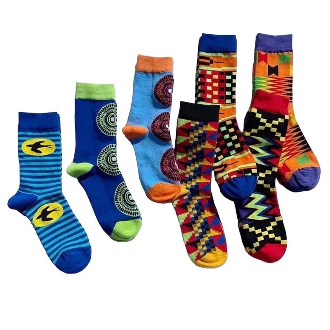 FAJI Ankara Socks for Men and Women Soft, Durable & Fun Socks for Men ...