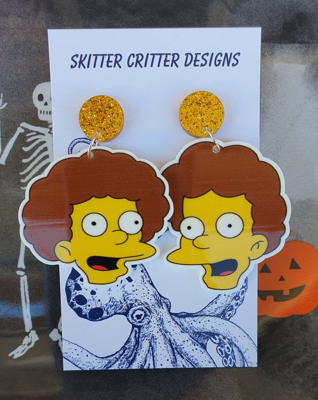 SALE the Simpsons Rod and Todd Flanders Statement Earrings - Etsy