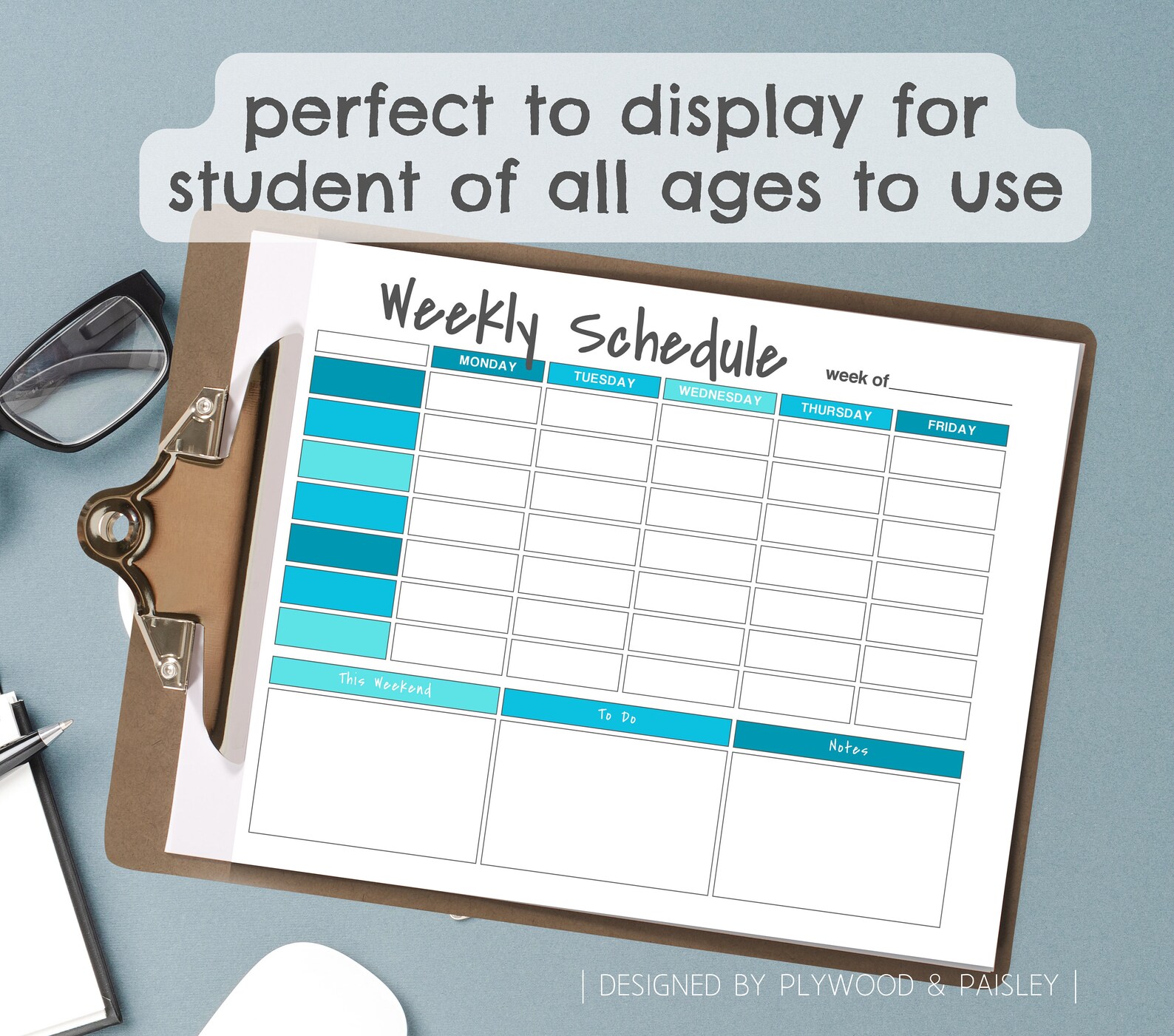 EDITABLE Weekly Schedule, Assignment Planner, Printable, Homeschool ...