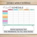 EDITABLE Weekly Schedule, Assignment Planner, Printable, Homeschool ...
