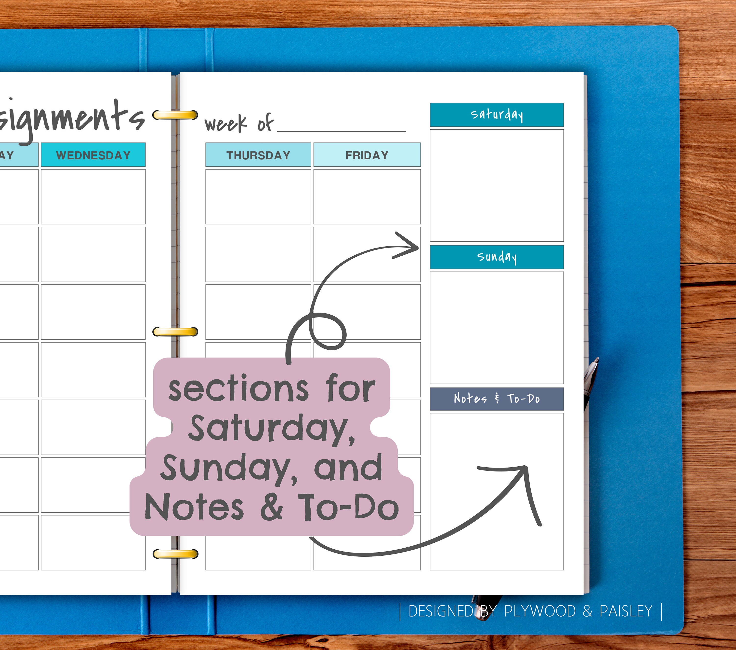 EDITABLE Weekly Assignment Tracker, 2 Pages, Printable, Homeschool ...