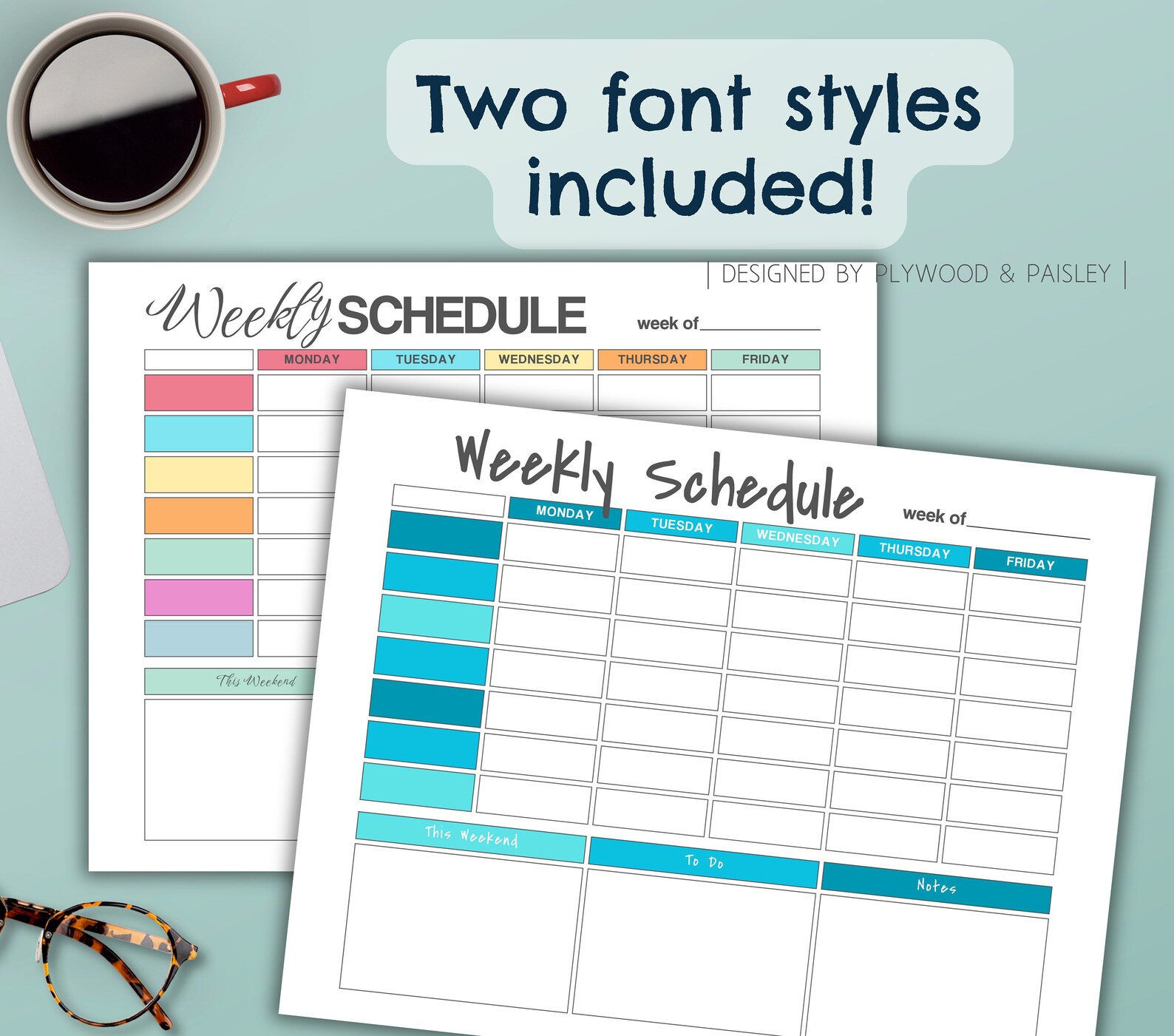 EDITABLE Weekly Schedule, Assignment Planner, Printable, Homeschool ...