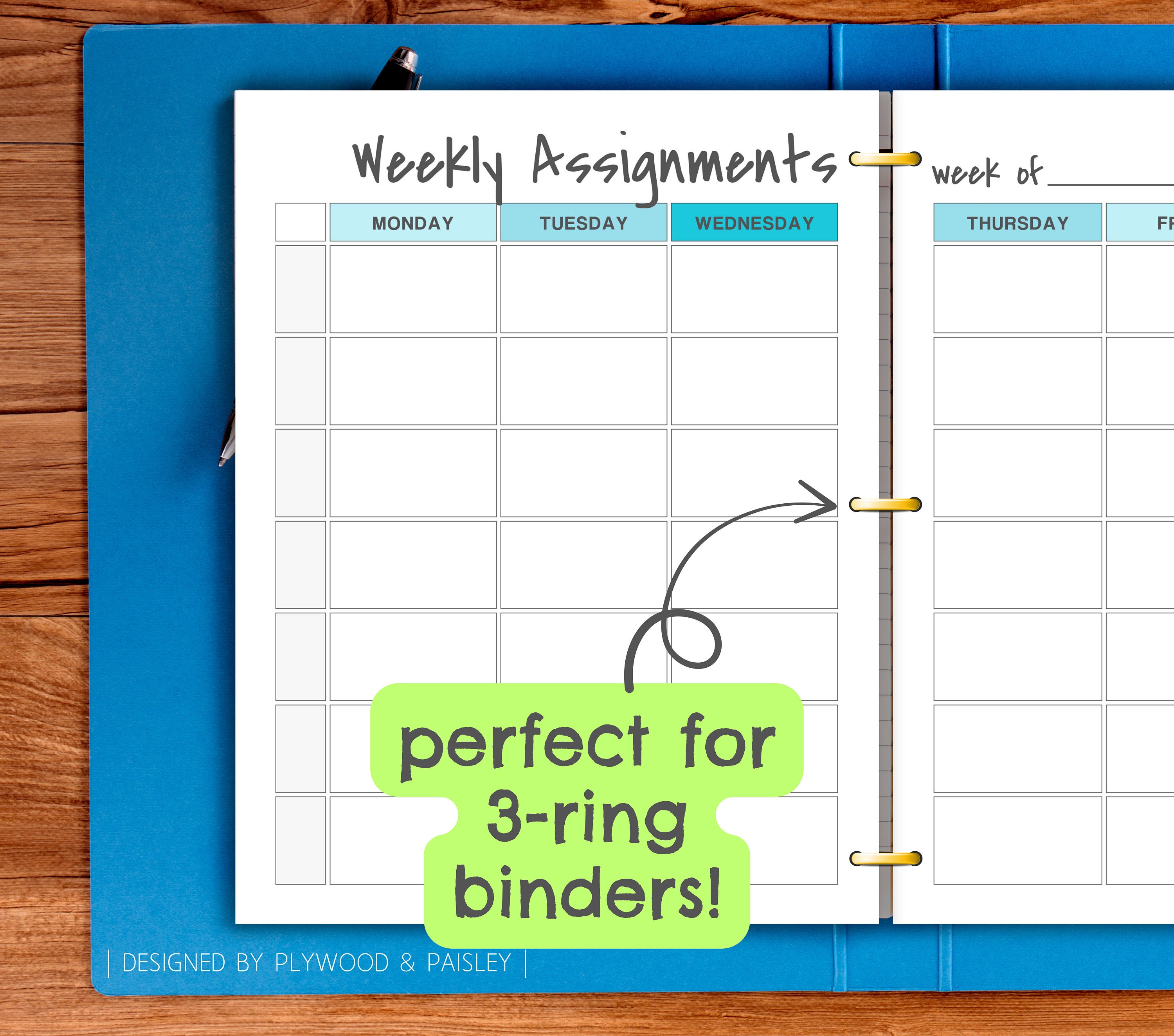 EDITABLE Weekly Assignment Tracker, 2 Pages, Printable, Homeschool ...