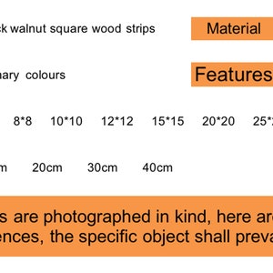 Black Walnut Square Wood Strips, Diy Craft Materials, Solid Wood Panels ...