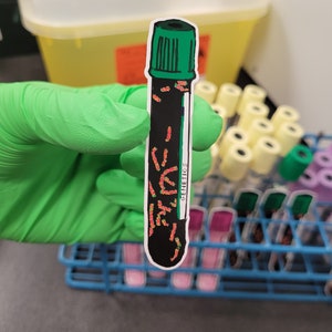 Blood Tube Sticker | Waterproof Laptop Water Bottle Vinyl Sticker - Etsy