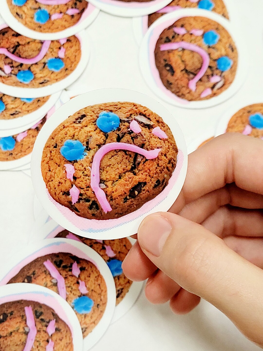 Crying Cookie Vinyl Waterproof Sticker | Waterproof Sticker for Laptop ...