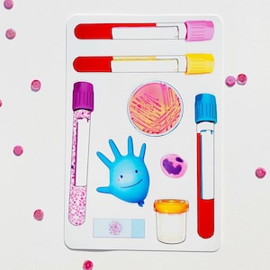 Medical Lab Nurse Sticker Sheet - Etsy