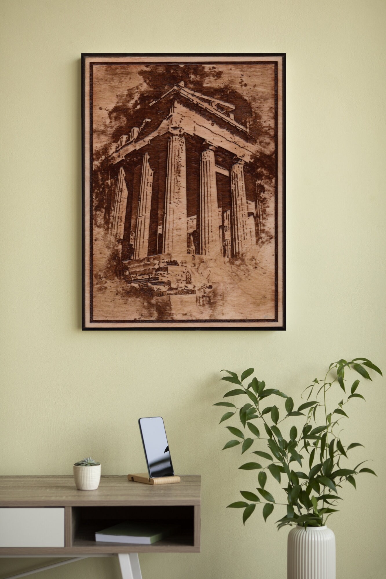 Laser-engraved Parthenon of Athens Art: Iconic Temple Paintings and ...