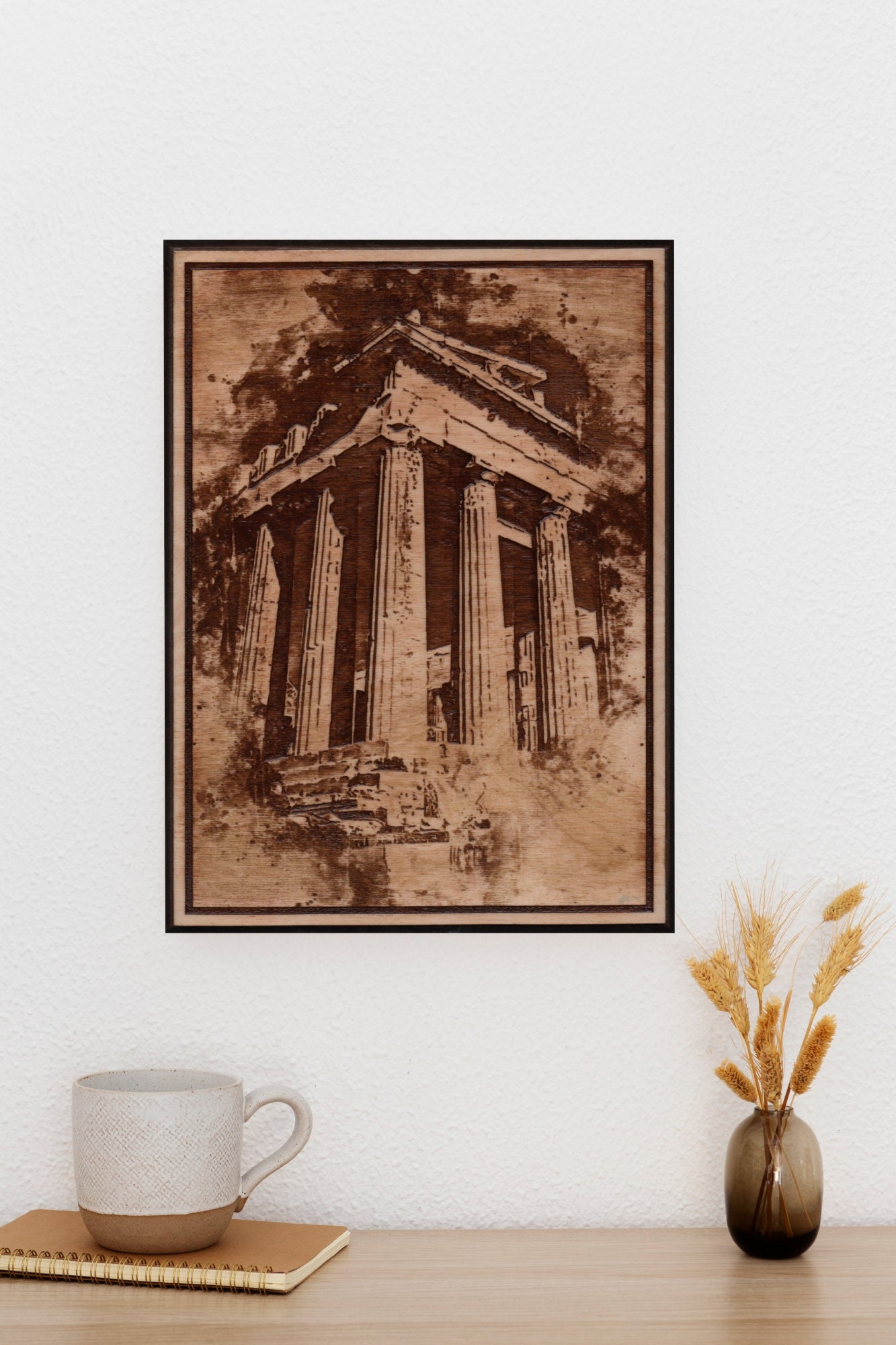Laser-engraved Parthenon of Athens Art: Iconic Temple Paintings and ...