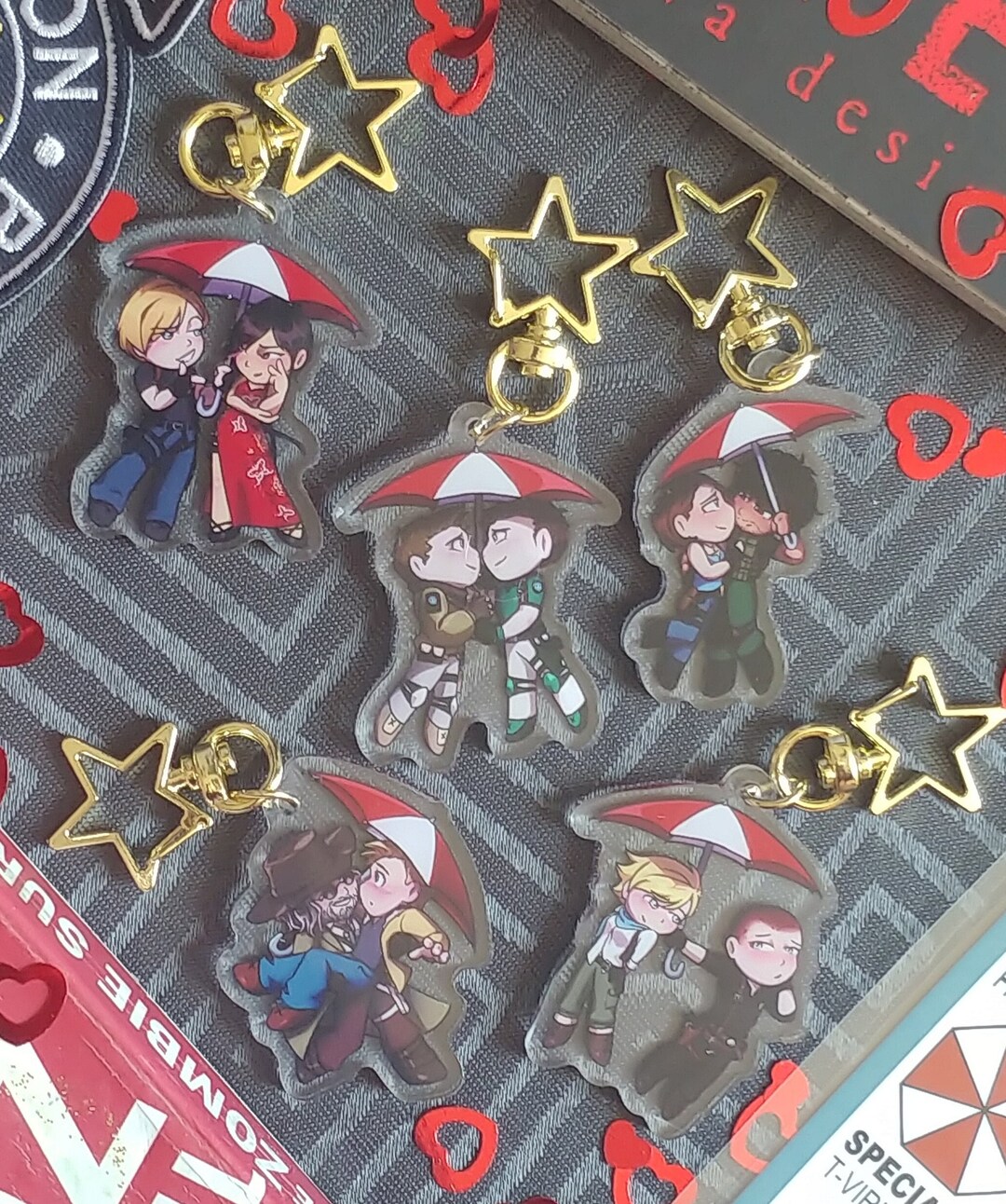 Resident Evil Ship Umbrella Star Keychain Charms - Etsy