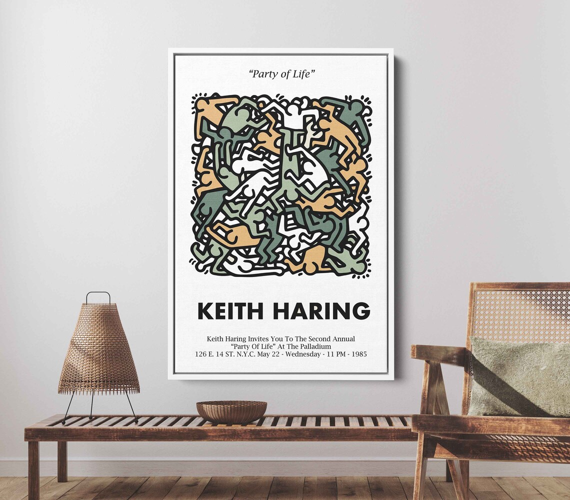 Keith Haring Party of Life Exhibition Canvas Keith Haring - Etsy