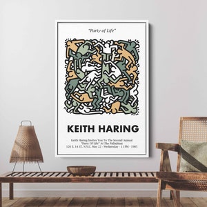 Keith Haring Party of Life Exhibition Canvas Keith Haring - Etsy