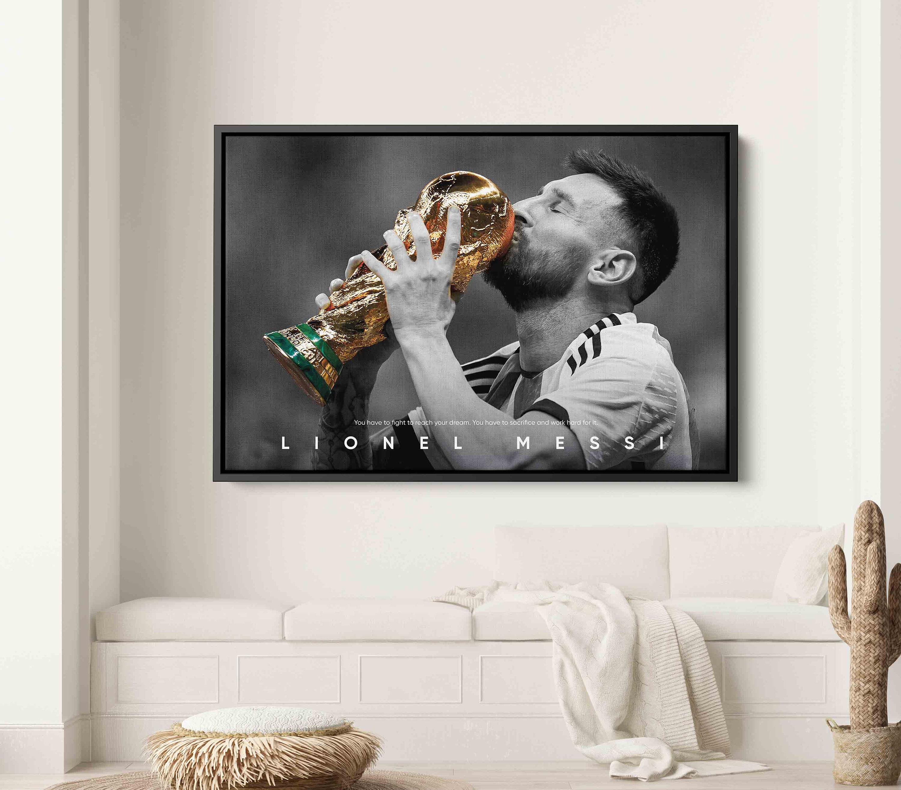 LIONEL MESSI World Cup 2022 Poster, Argentina Football Legend, Soccer ...