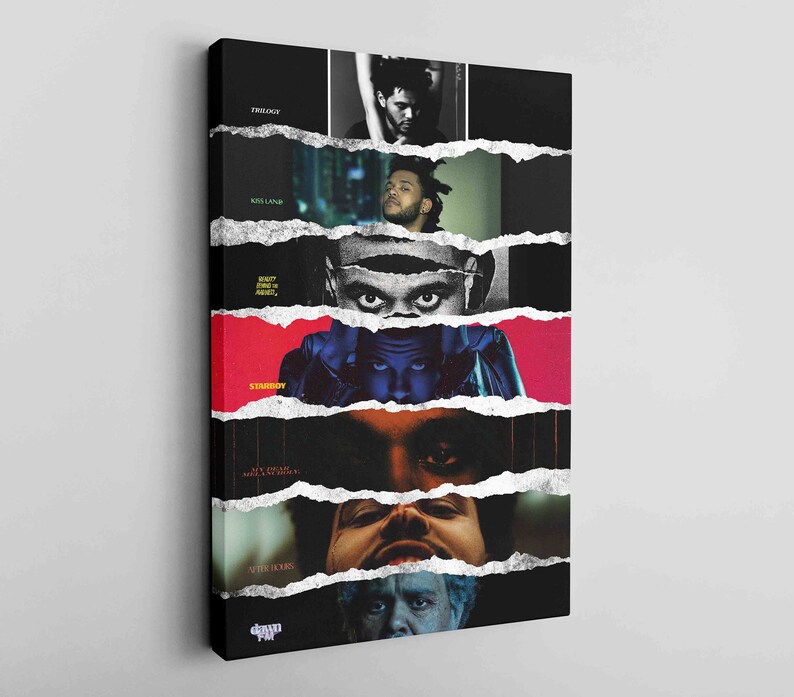 The Weeknd Poster the Weeknd's All Album Covers Canvas - Etsy