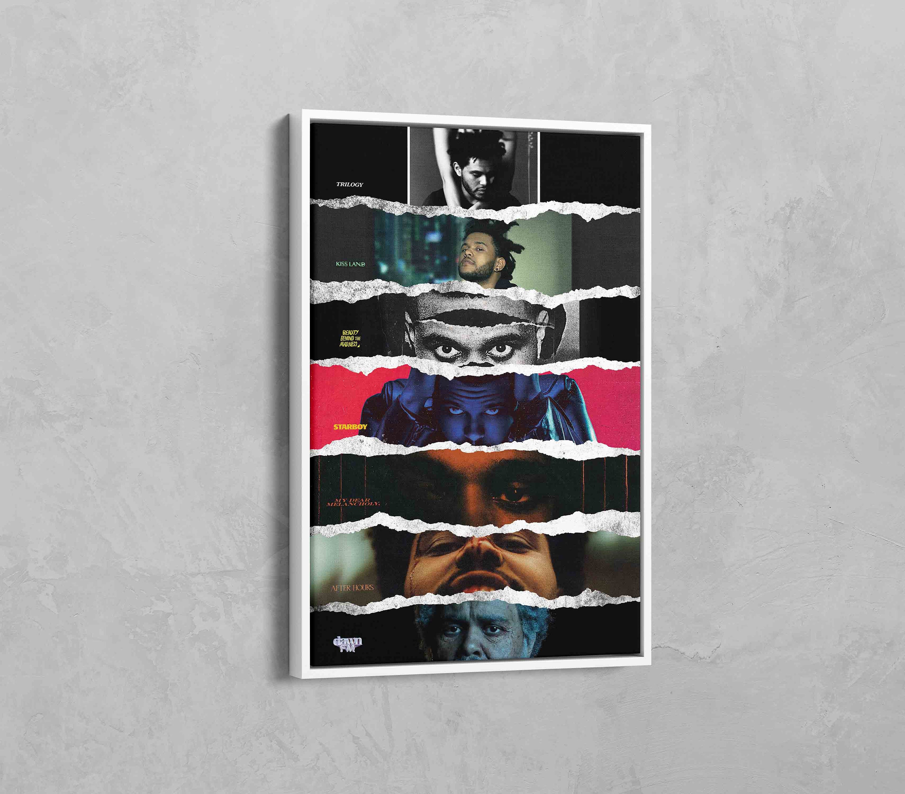The Weeknd Poster, The Weeknd's All Album Covers Canvas, Star Boy ...