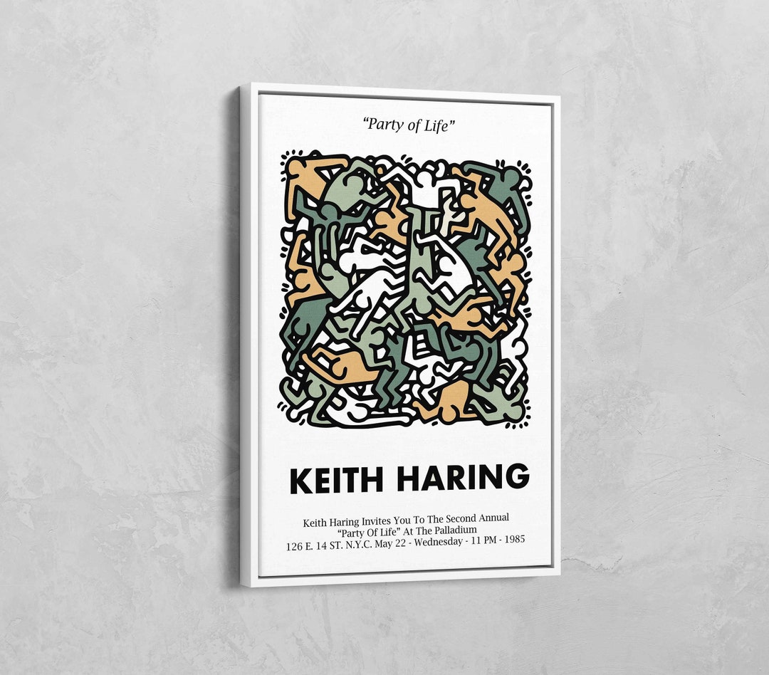 Keith Haring Party of Life Exhibition Canvas Keith Haring - Etsy