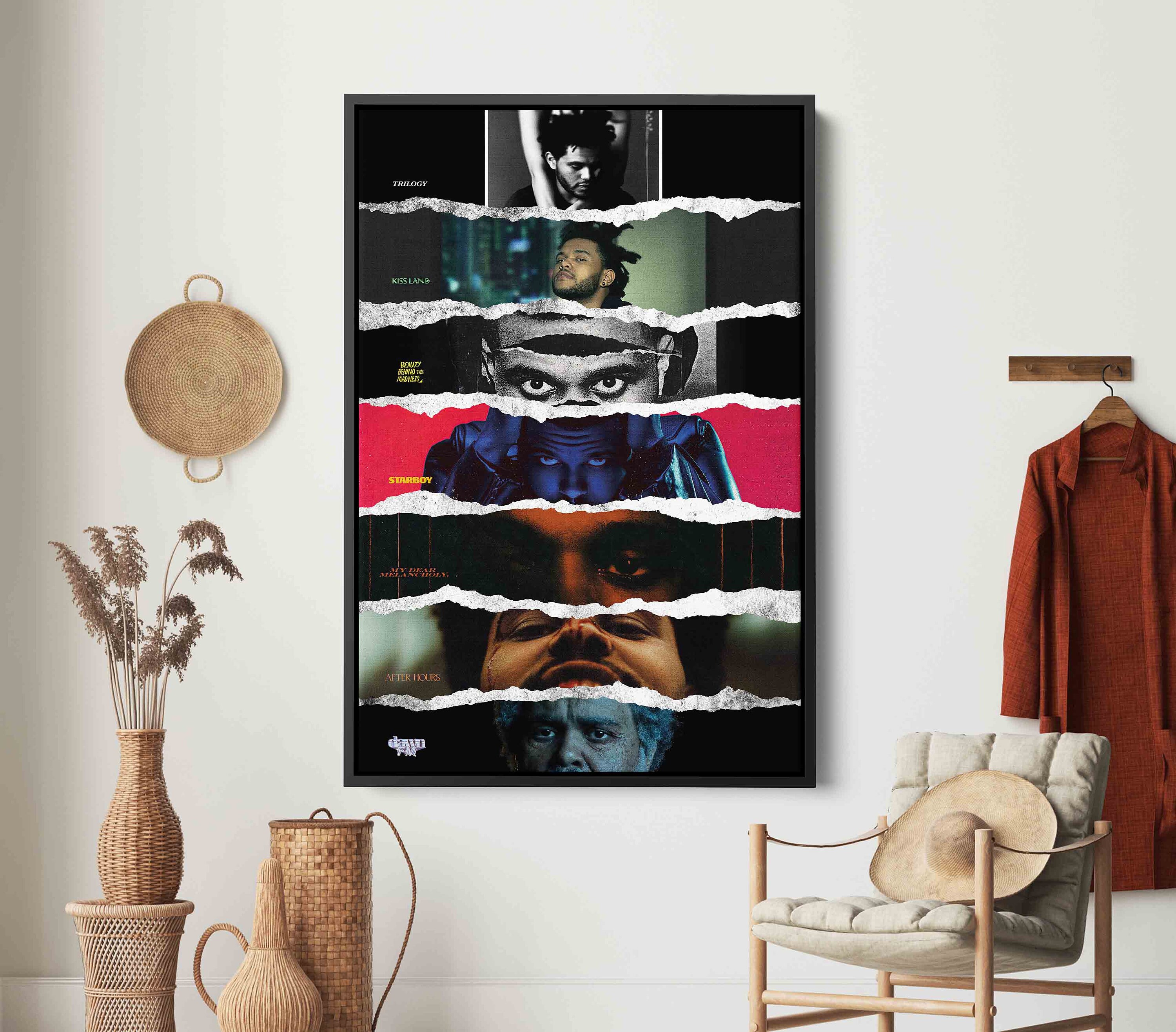 The Weeknd Poster, The Weeknd's All Album Covers Canvas, Star Boy ...