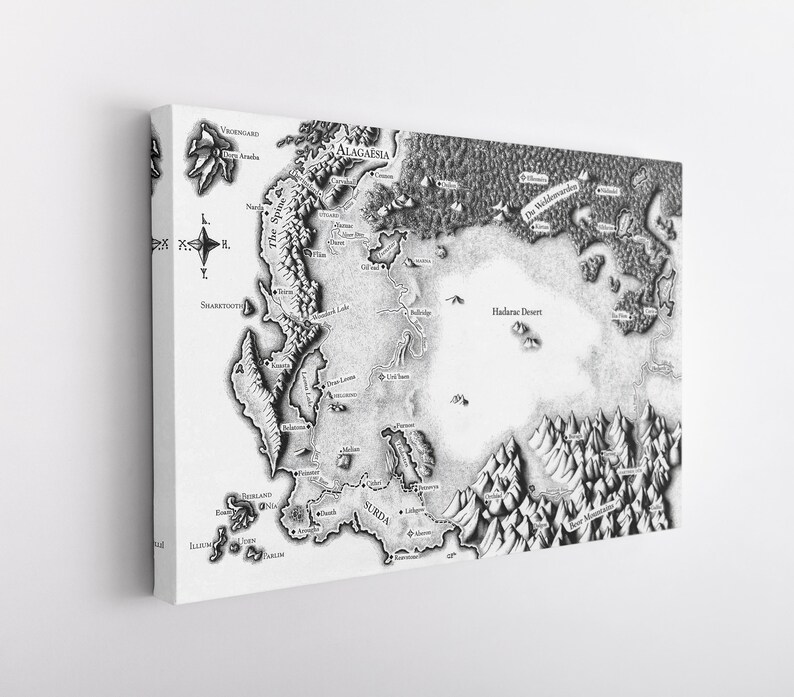 Alagaesia Map Canvas Alagaesia eragon Map From the - Etsy Australia